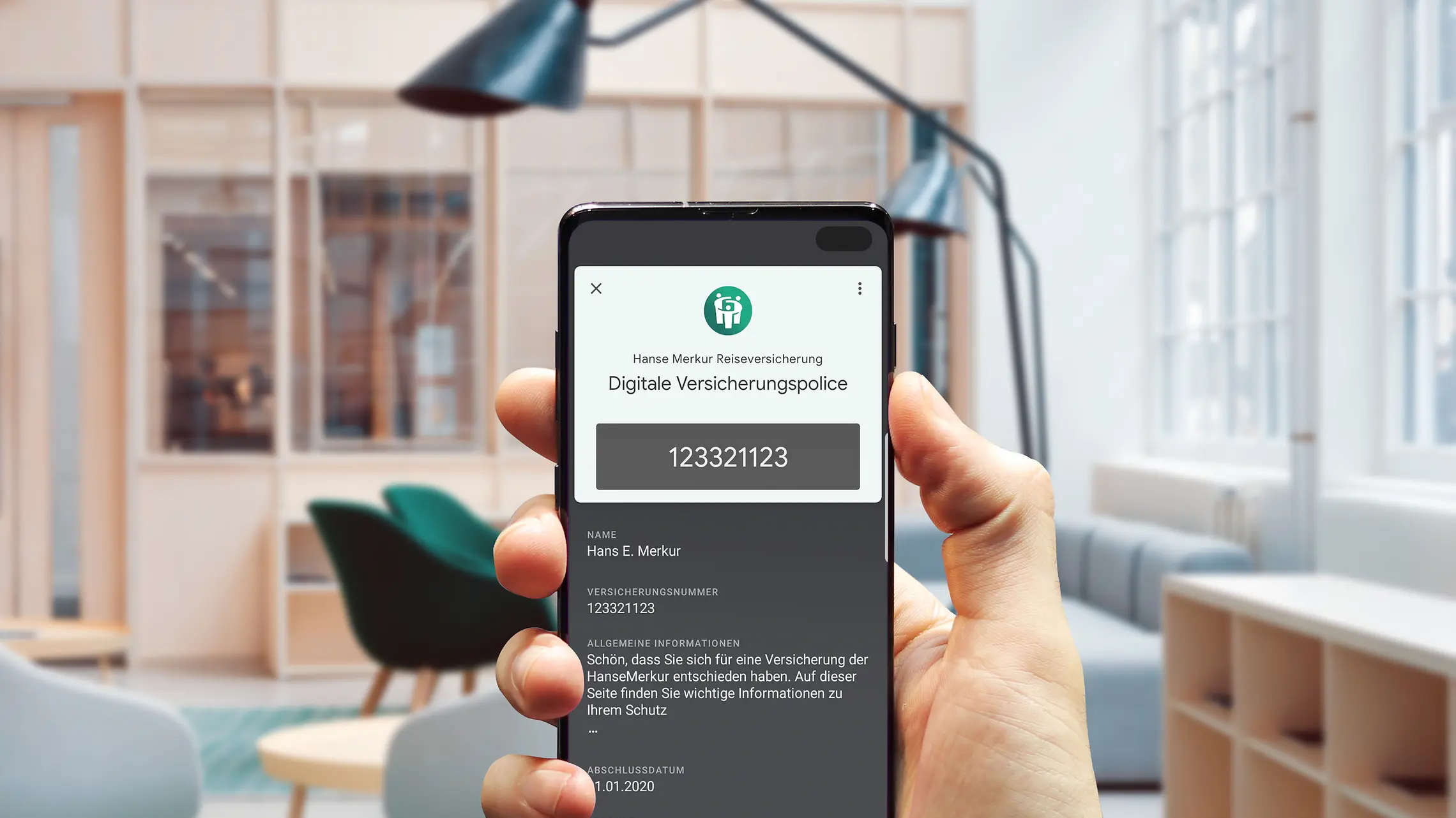 HanseMerkur – the new insurance passport for your smartphone